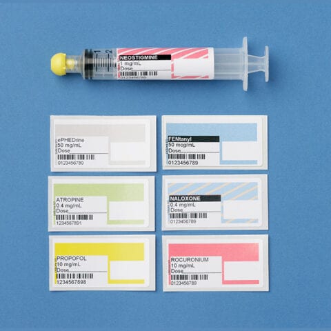 Multi-flag Medication Barcode Labels